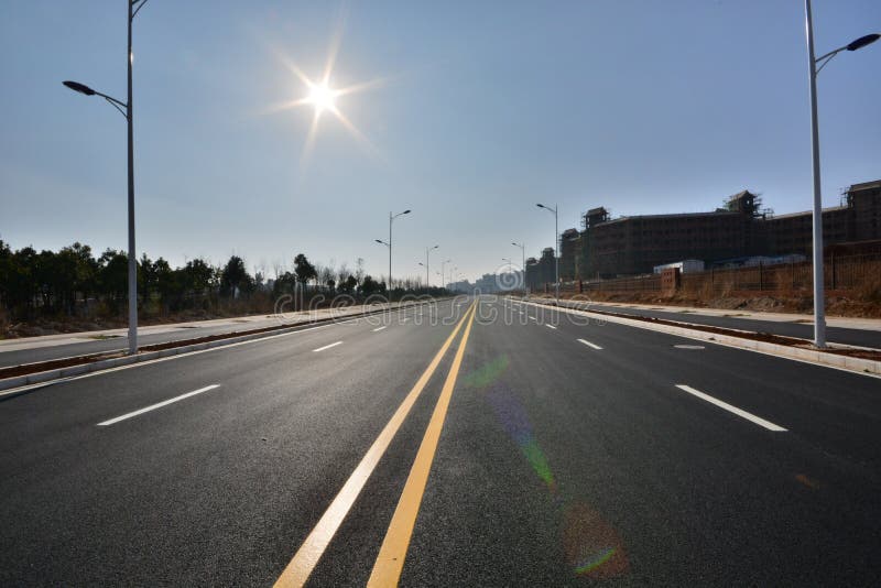 New Road and Infrastructure Use Stock Image - Image of europe, blue ...