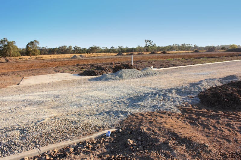 New road construction stock photo. Image of rock, road - 29569238