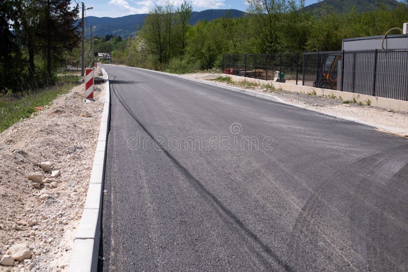 New Road, Surface a New Asphalt Road Way Stock Photo - Image of ...
