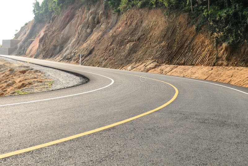 New road to hill stock photo. Image of summer, empty - 51072218