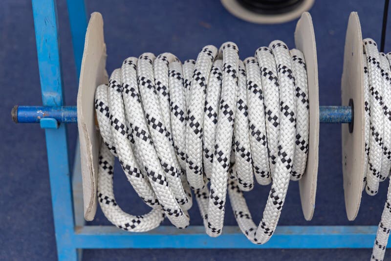 New Rope Reel stock photo. Image of white, nautical - 245046890
