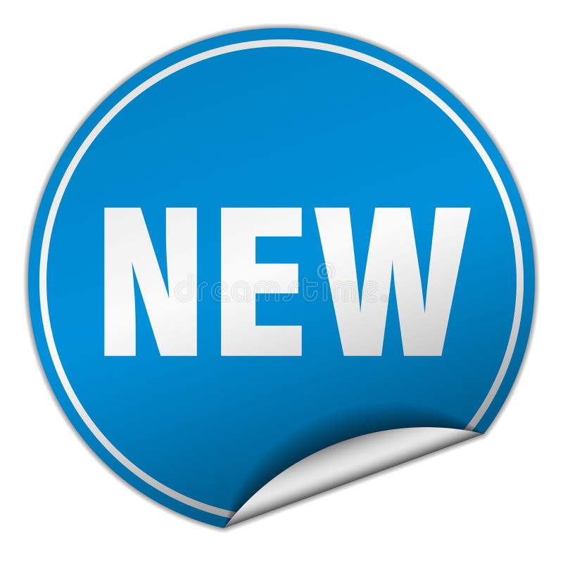 New round blue sticker stock vector. Illustration of sign - 88266353