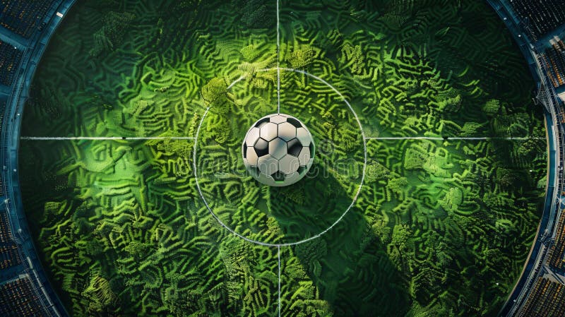 The New Round Football Sport Stock Image - Image of empty, field: 317540227