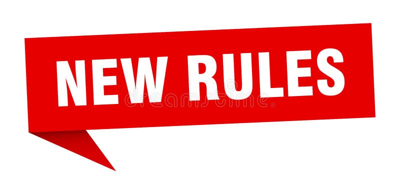 New Rules Banner. New Rules Speech Bubble Stock Vector - Illustration ...