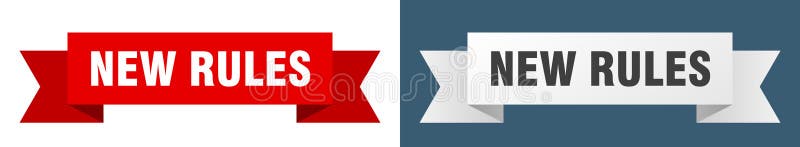 New Rules Ribbon. New Rules Isolated Paper Sign. Banner Stock Vector ...