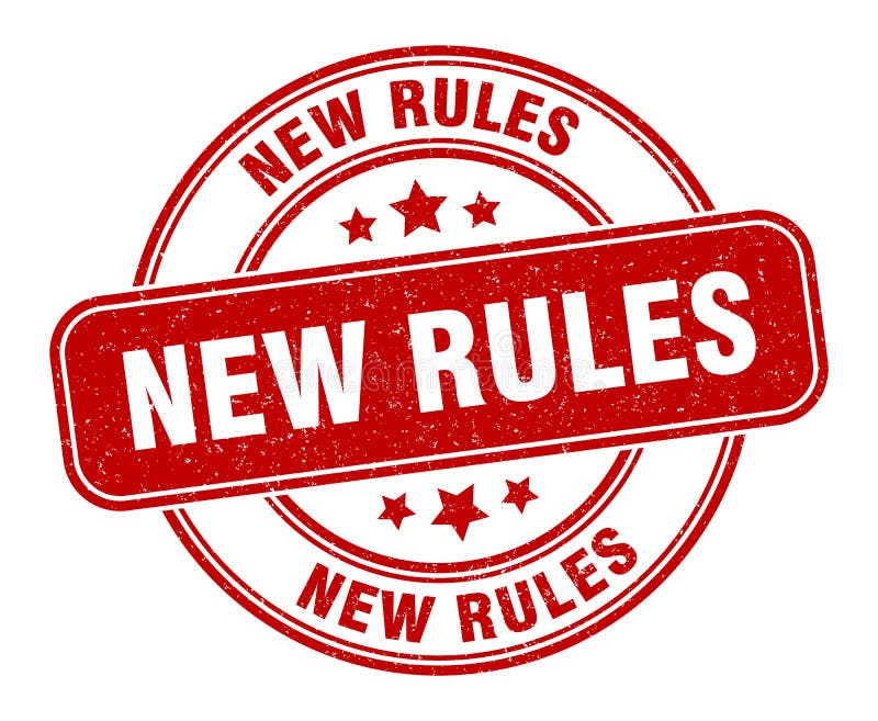 New Rules Stamp. New Rules Label. Round Grunge Sign Stock Vector ...