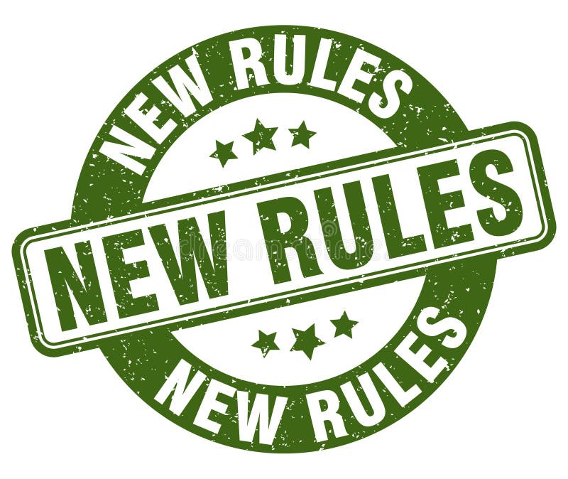 New Rules Stamp. New Rules Label. Round Grunge Sign Stock Vector ...