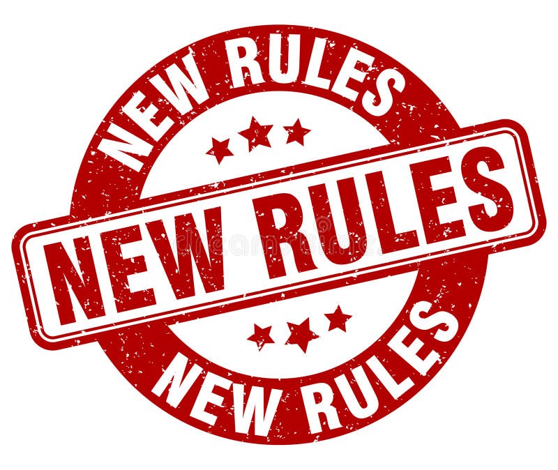New Rules Stamp. New Rules Label. Round Grunge Sign Stock Vector ...