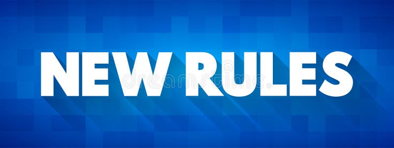 NEW RULES Text Concept for Presentations and Reports Stock Illustration ...