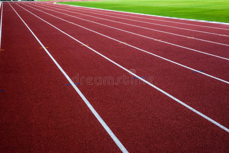 Running Track Texture Red Color And Texture Of Athletics Track Lanes