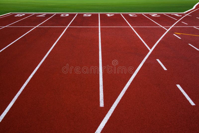 New Running Track with Number 1-8 & Green Grass, Abstract, Texture ...