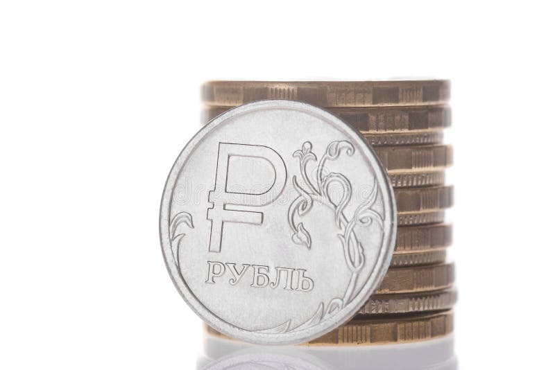 New russian ruble coin. stock image. Image of changeable - 48930691