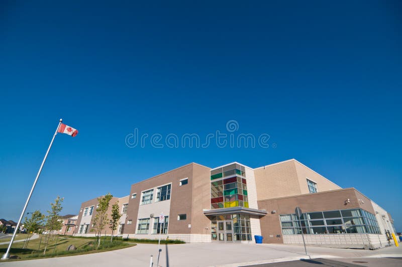 Middle school building stock image. Image of secondary - 20350327