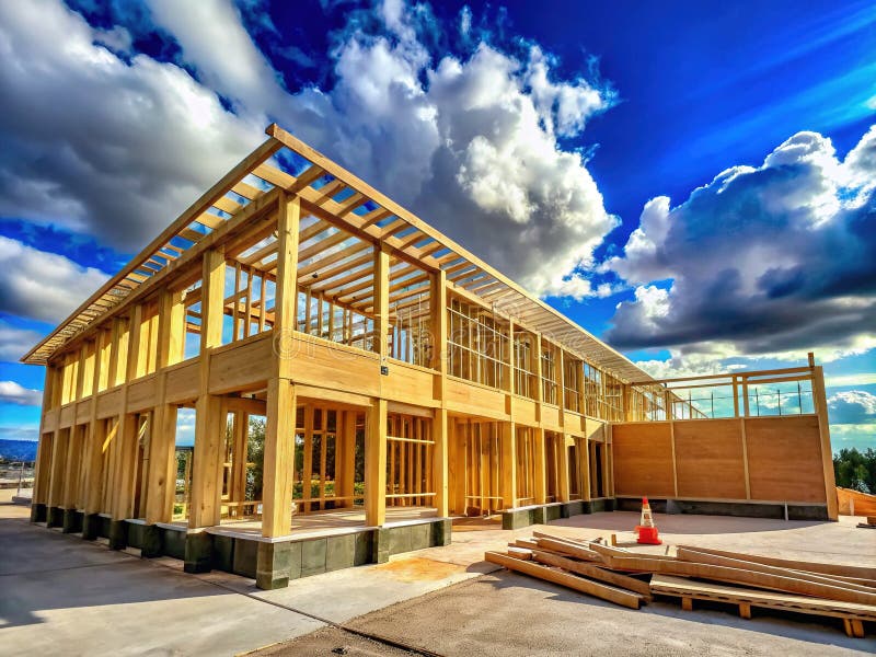 New School Construction Project Underway a Stunning Wooden Frame ...