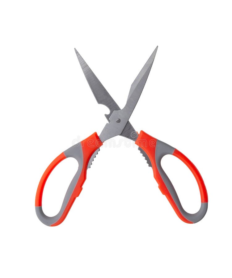 New Scissors Isolated on White Background Stock Photo - Image of steel ...