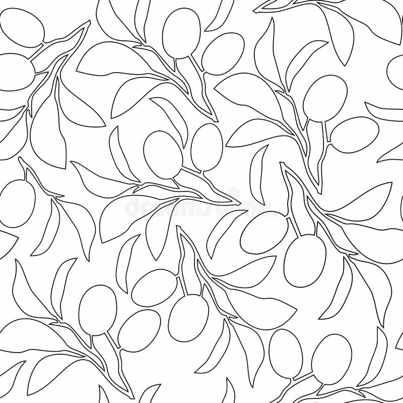 Olive Pattern stock vector. Illustration of texture - 264891350