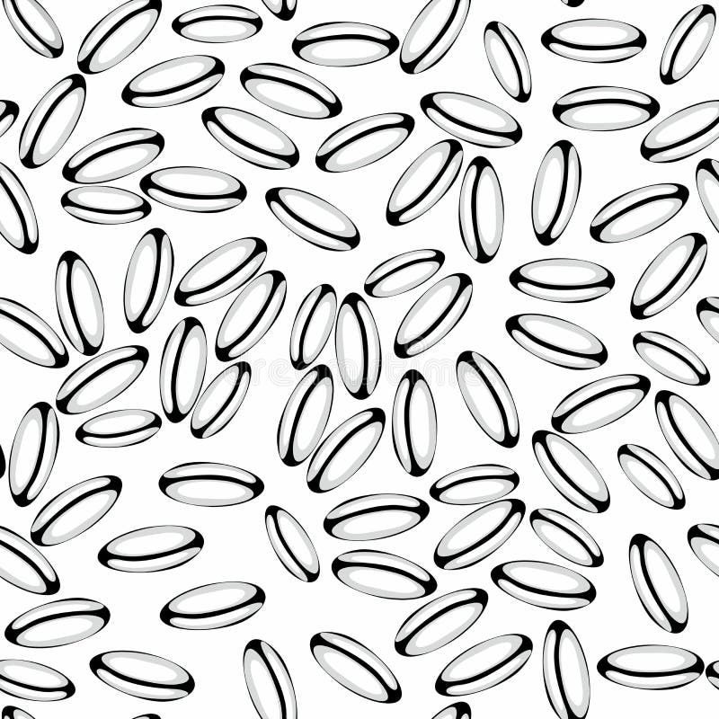 Seed Pattern stock vector. Illustration of cartoon, monochrome - 265027956
