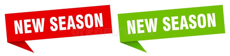 New Season Banner. New Season Speech Bubble Label Set Stock Vector ...