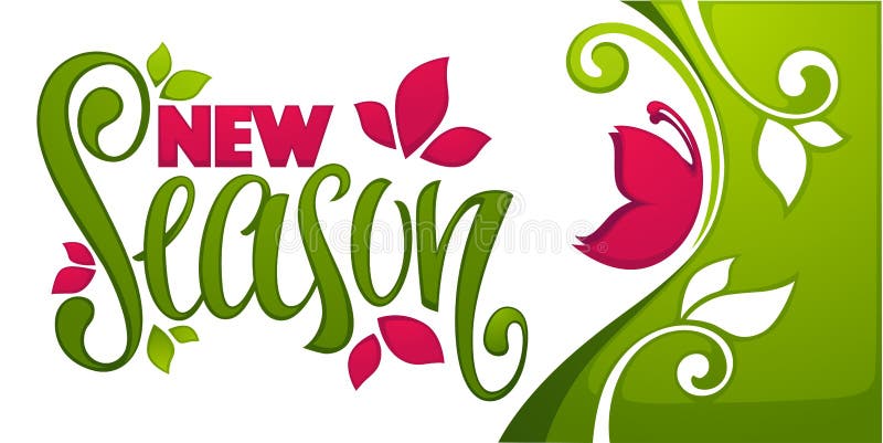 New Season, Spring Collection Arrival, Vector Template Design Stock ...