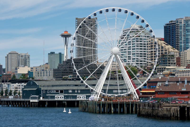 New Seattle Waterfront stock image. Image of needle, aquarium - 26231645