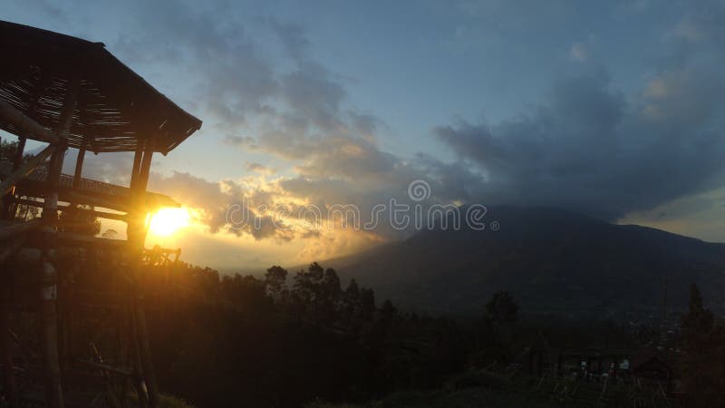 New Selo, April 23 2023, Sunset Over Mount Merapi Stock Photo - Image ...