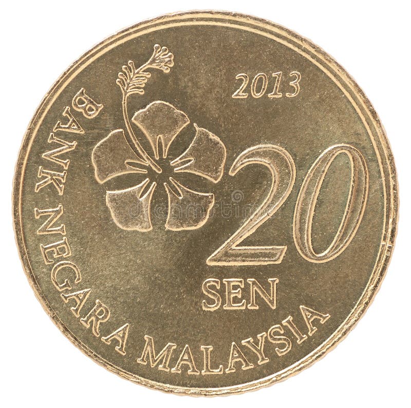 Coin Malaysia White Background 20 Sen Stock Photos - Free & Royalty ...