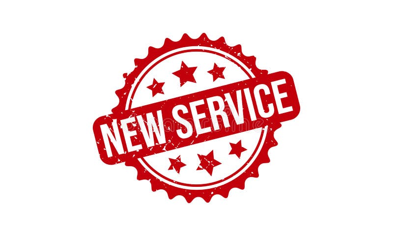 New Service Rubber Stamp. New Service Grunge Stamp Seal Vector ...