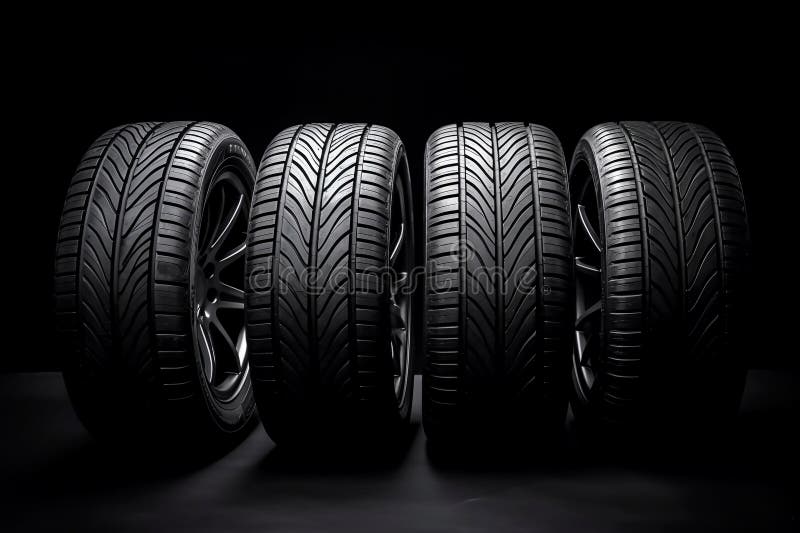 New Set of Summer Tires, Generative Ai Stock Illustration ...