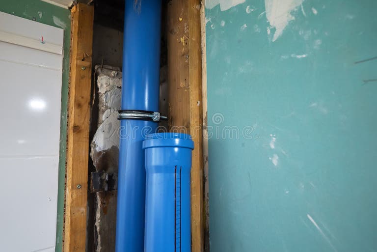 A New Sewer Stack Pipe Installed Stock Photo - Image of stack, repair ...