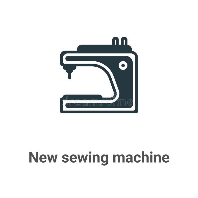Sewing Machine Vector Icon on White Background. Flat Vector Sewing ...