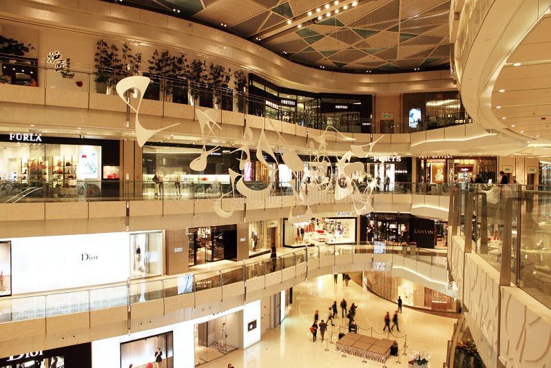 New Shopping Mall in Shanghai Editorial Stock Photo - Image of glass ...