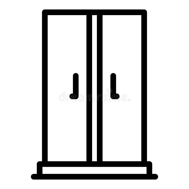 New Shower Stall Icon, Outline Style Stock Vector - Illustration of ...