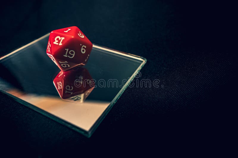 New 20 Sided Die with 1 Faceing Straight Up Stock Photo - Image of ...