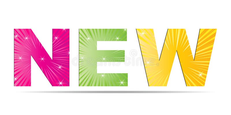 NEW sign stock vector. Illustration of colorful, creation - 8512856