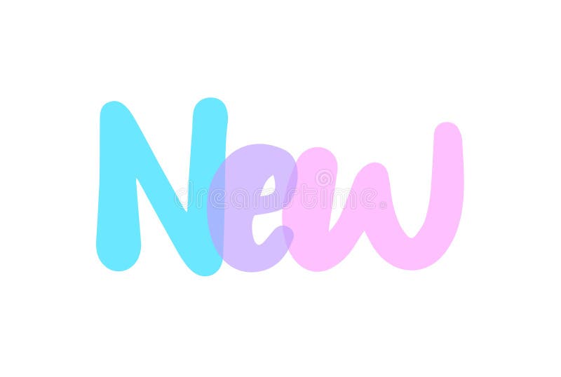 New Sign Lettering Typography Background, Label, Sticker, Text Design ...