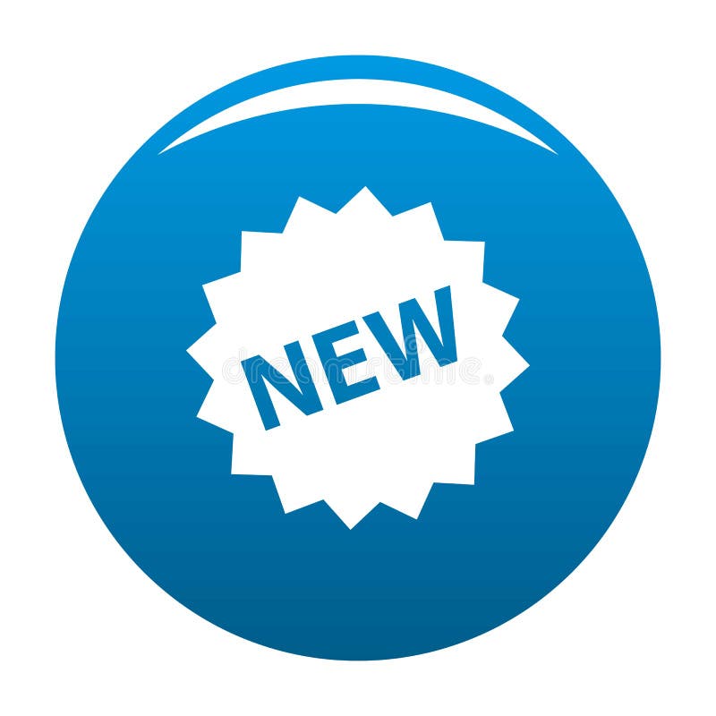 New sign icon blue vector stock vector. Illustration of mark - 109750002