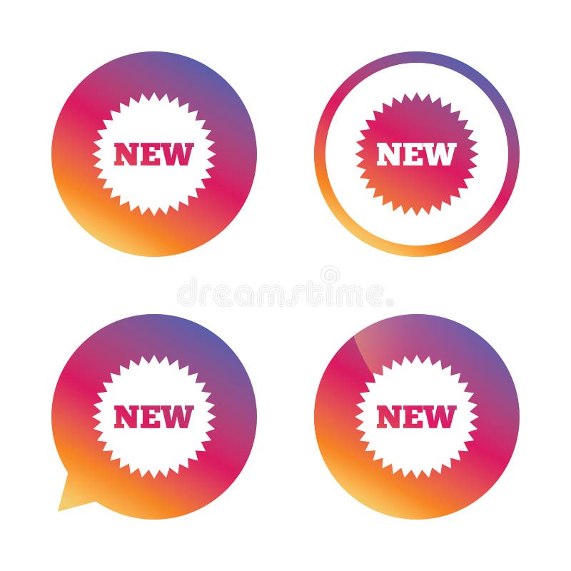 New Sign Icon. New Arrival Star Symbol Stock Vector - Illustration of ...
