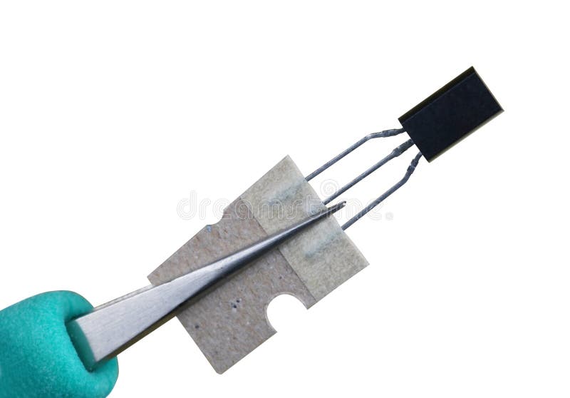 New Silicon Transistor for Electronic Circuits. Isolated Stock Photo ...