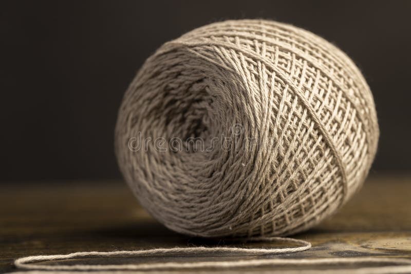 A New Skein of Grey Thread is Used for Sewing Stock Photo - Image of ...