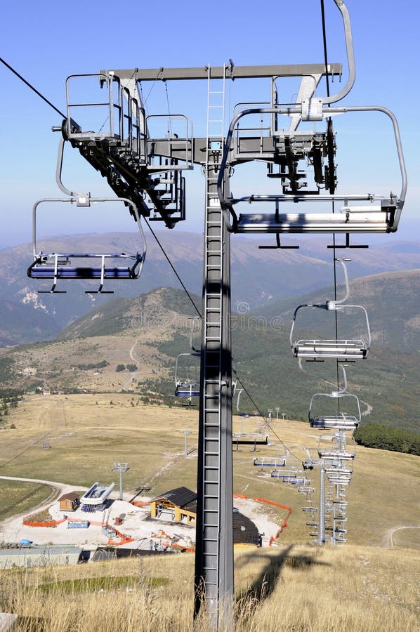New Ski Lift Under Construction Stock Photo - Image of winter, cable ...