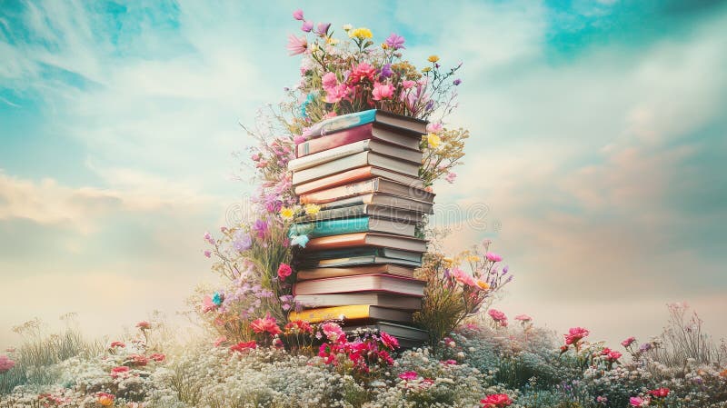 New Skill Learning, Knowledge and Wisdom by Reading, Pile of Books with ...