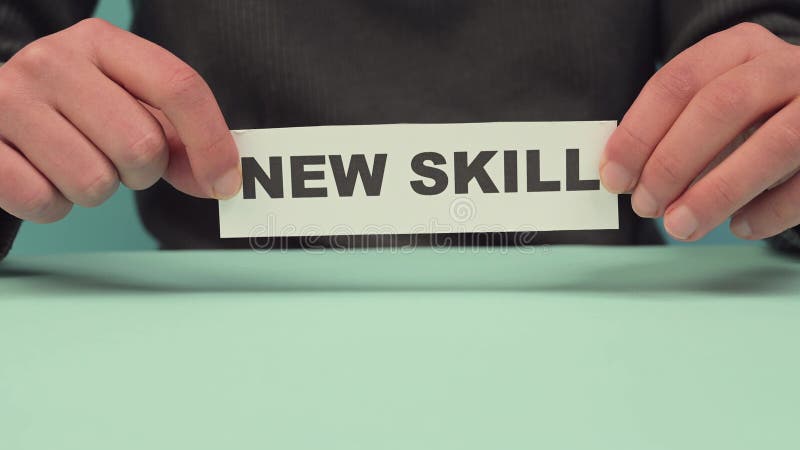 New Skill Sign, Progress, Development and Education Concept, Having a ...