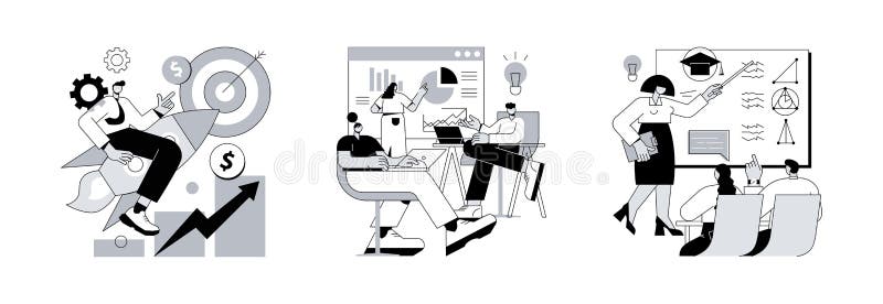 New Skills Gain Abstract Concept Vector Illustrations. Stock Vector ...