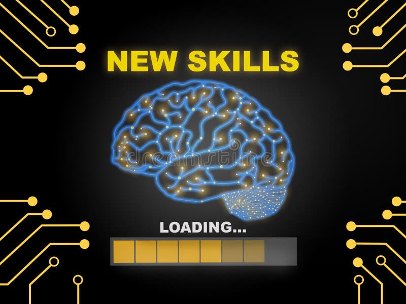 New Skills Loading with Brain Modern Technology Machine Learning ...
