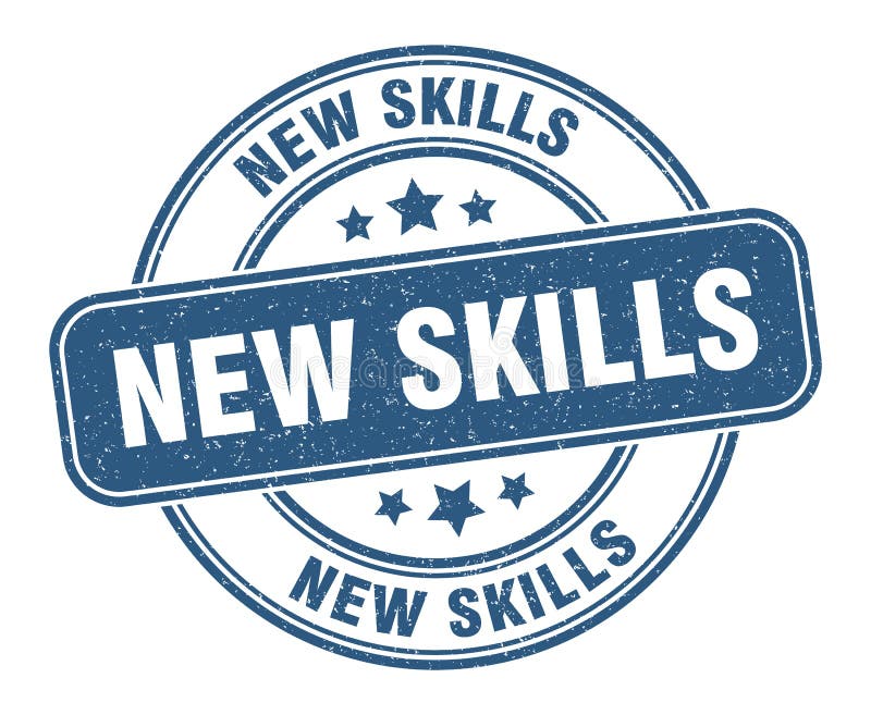 New Skills Stamp. New Skills Label. Round Grunge Sign Stock Vector ...