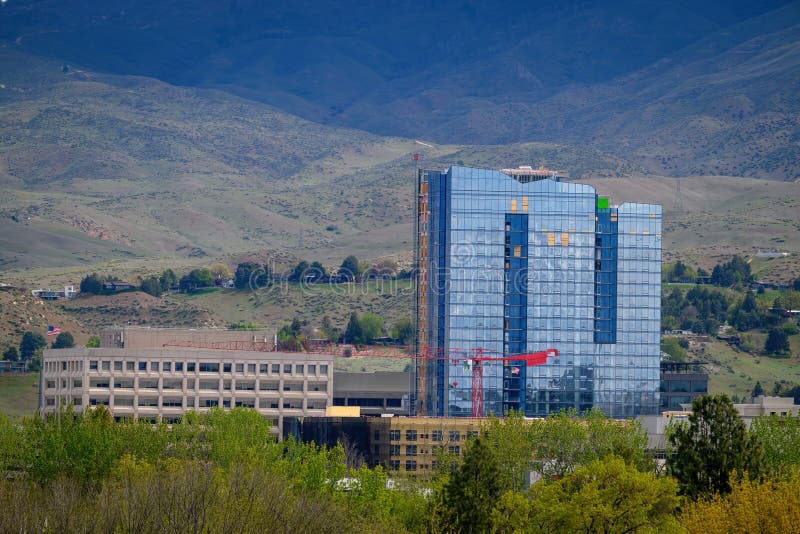 New Skyscraper Construction in Boise Idaho Stock Image - Image of ...