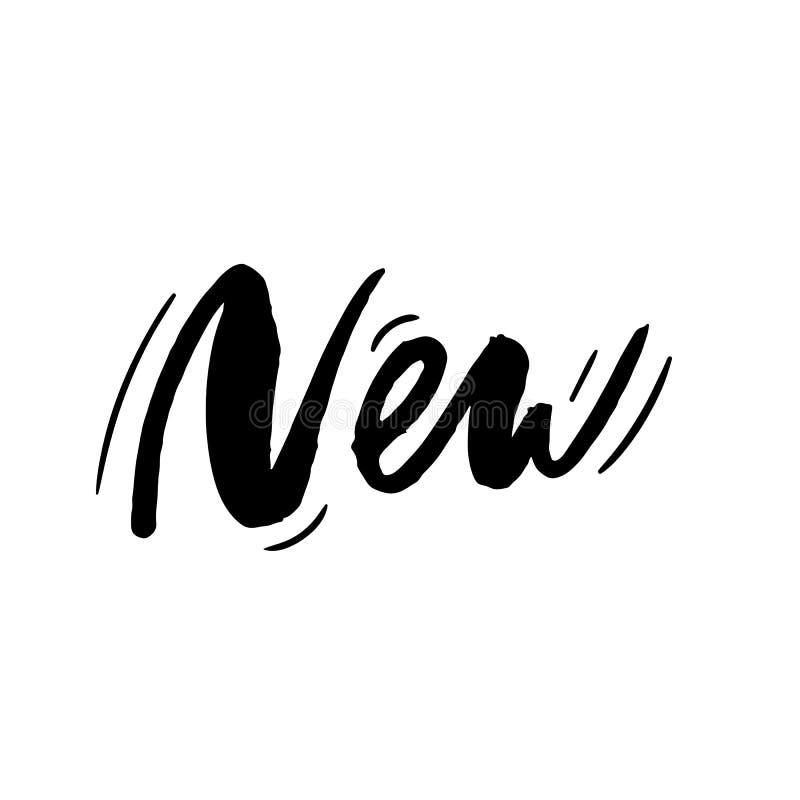 New Slogan with Pin Illustration Vector Black Stock Illustration ...