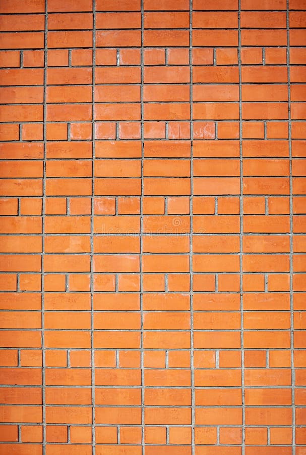 A New, Smooth Red Brick Wall. the Bricks are Laid in Rows Stock Photo ...