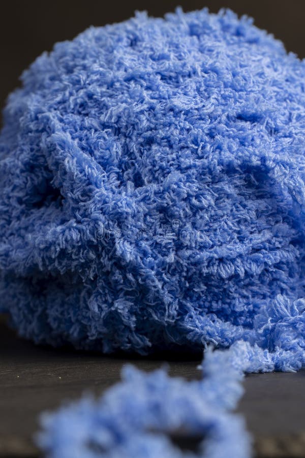 New Soft Blue Threads with Traces of Other Threads Close-up Stock Image ...