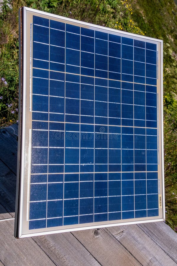 The New Solar Battery Generates a Pure Electricity Stock Image - Image ...